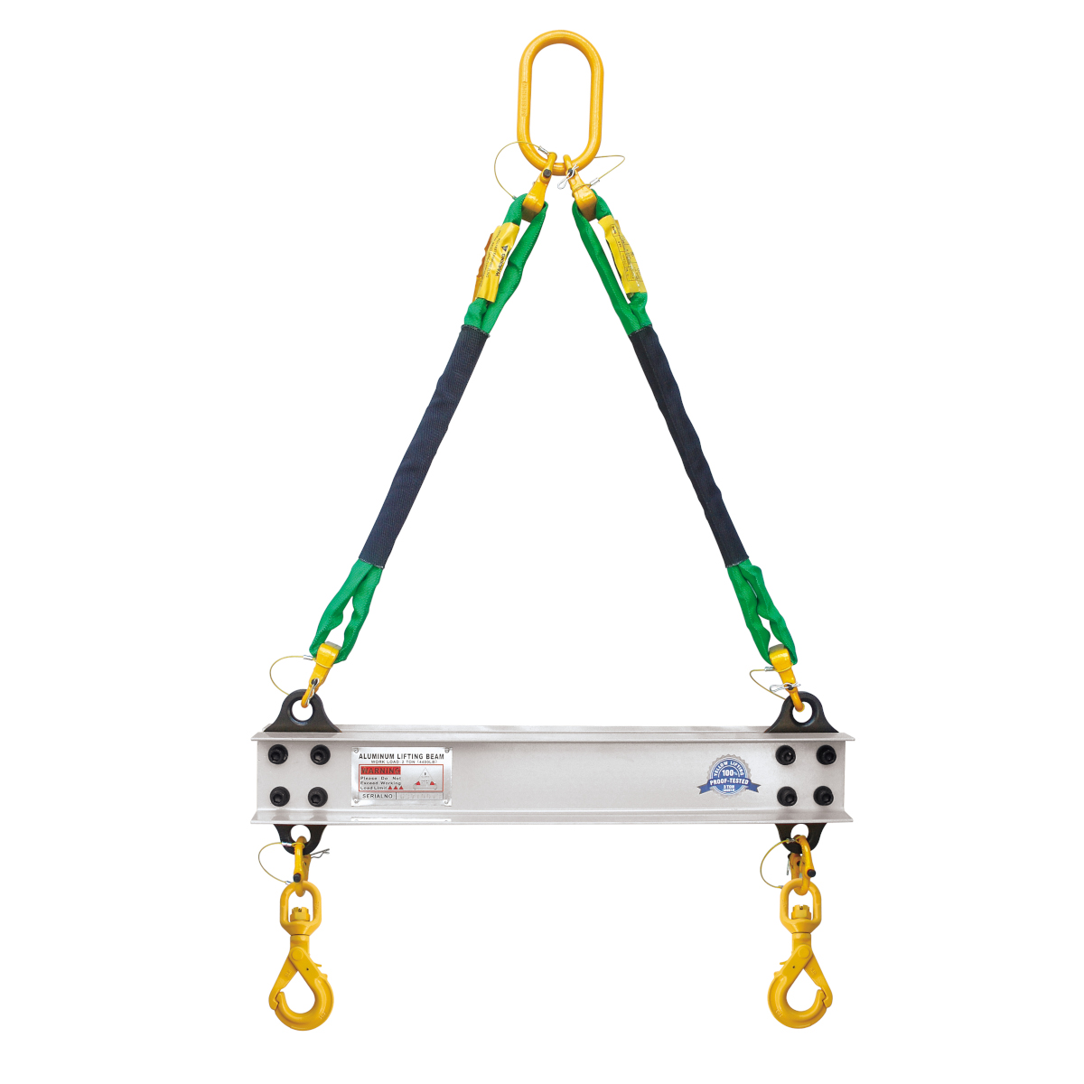 2T Aluinum 2' Spreader Beam Bar w/Swivel Hook w/ 2 FT Sling [223141 ...